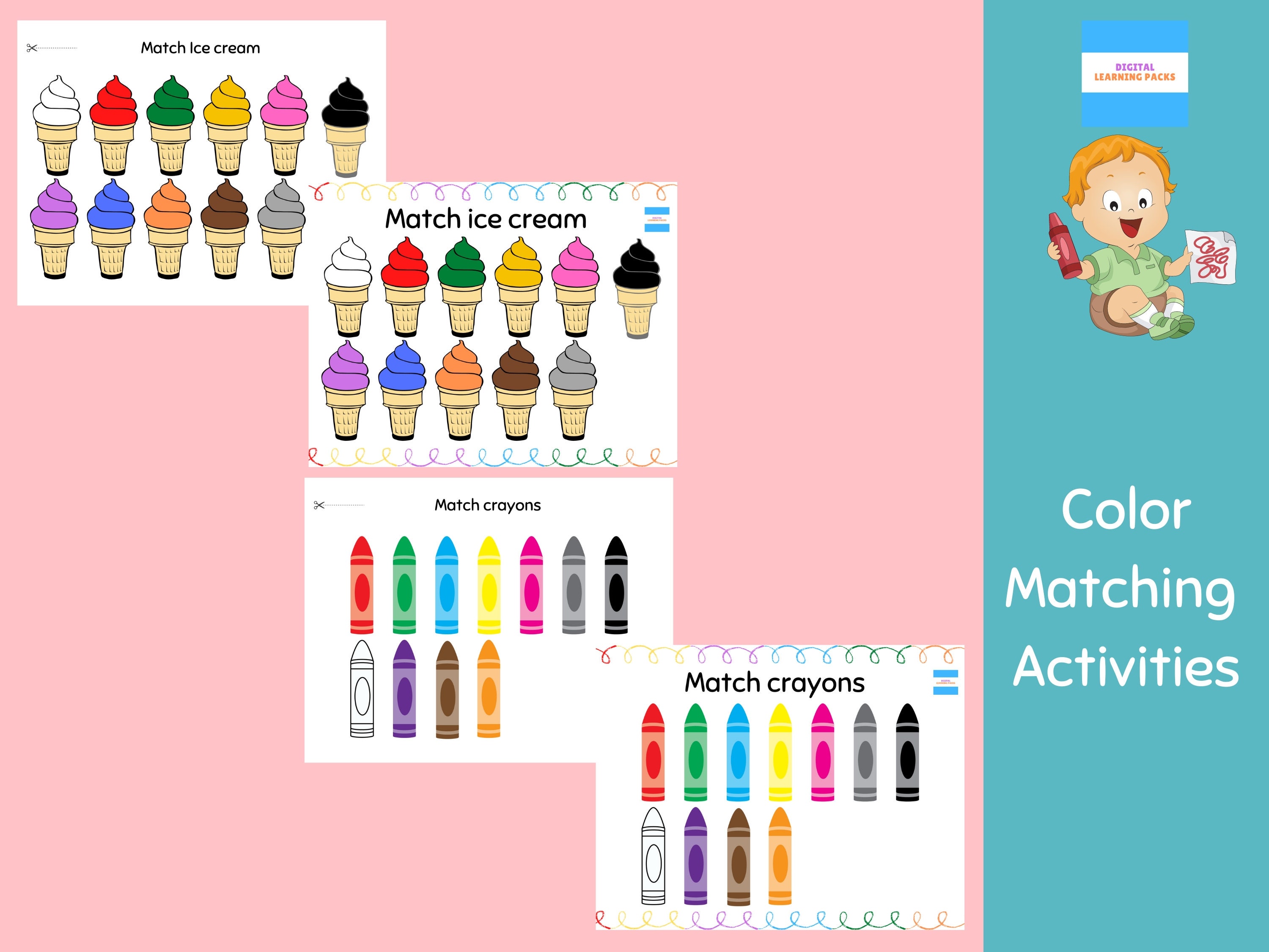 Color Matching Game Color Recognition Learn Colors Busy - Etsy