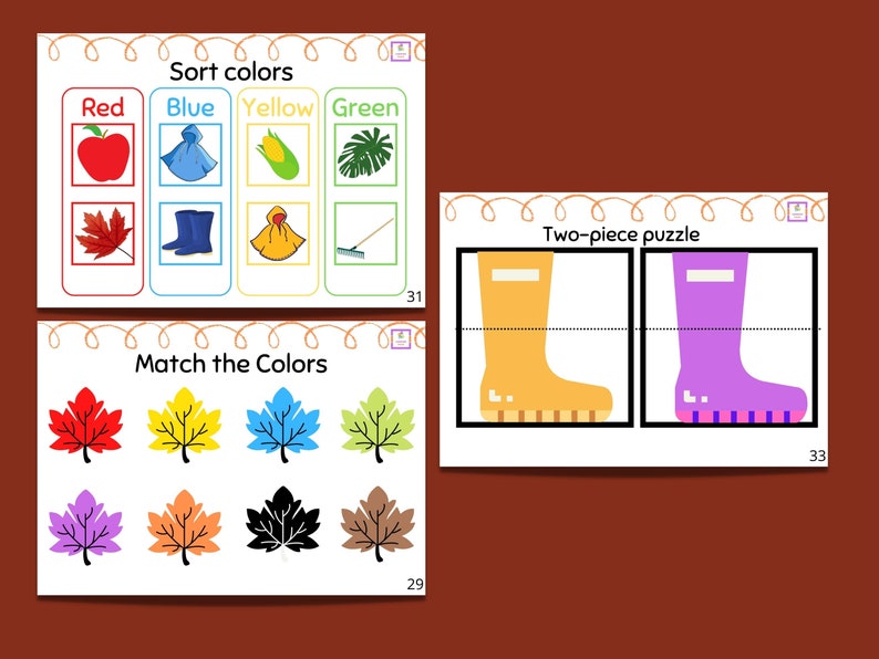 Fall Printable Busy Book Autumn Busy Book Fall Busy Binder - Etsy