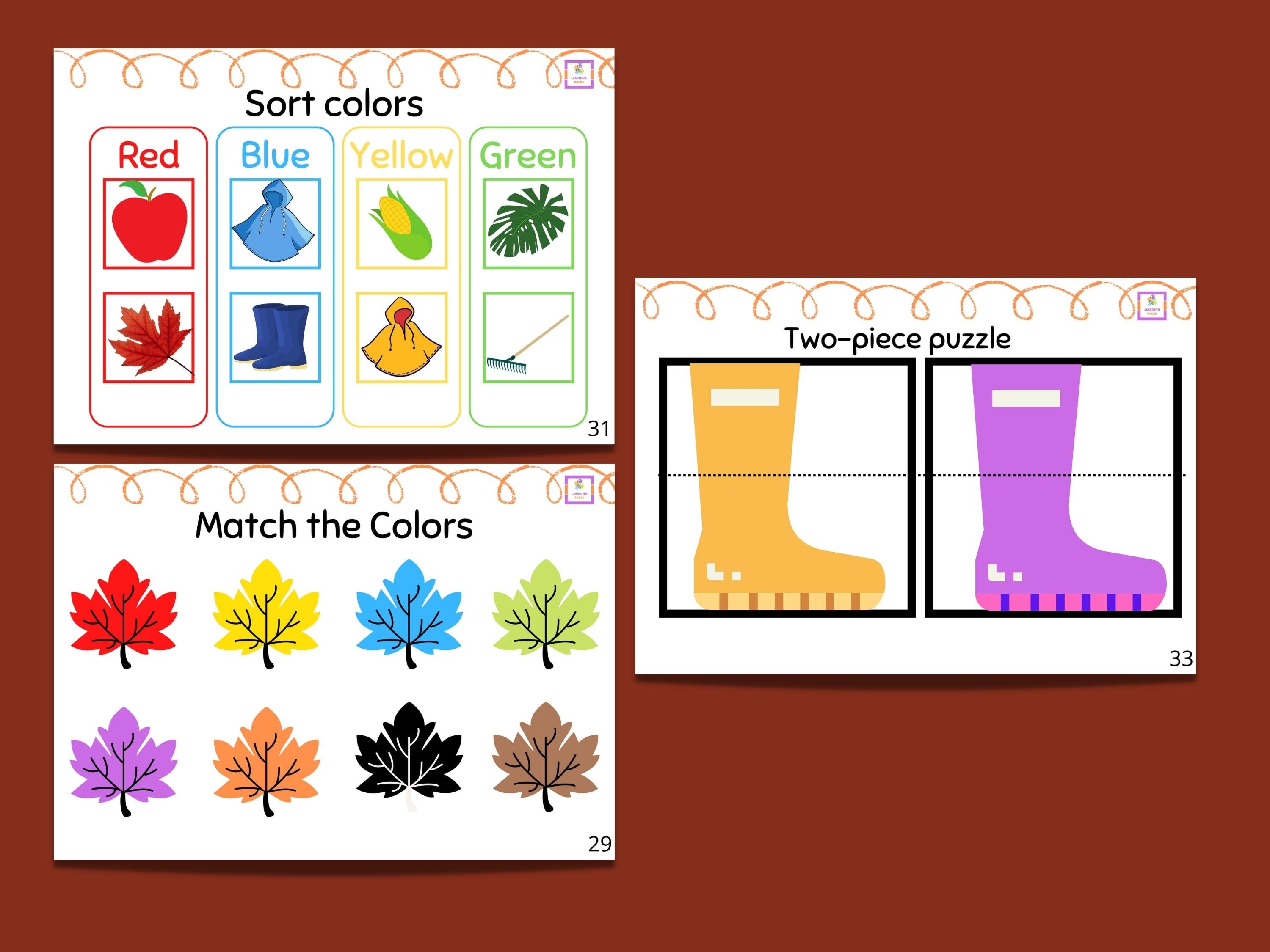 Fall Printable Busy Book Autumn Busy Book Fall Busy Binder - Etsy