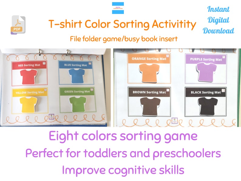 Toddler Busy Book Color Matching Activities Colors Learning - Etsy