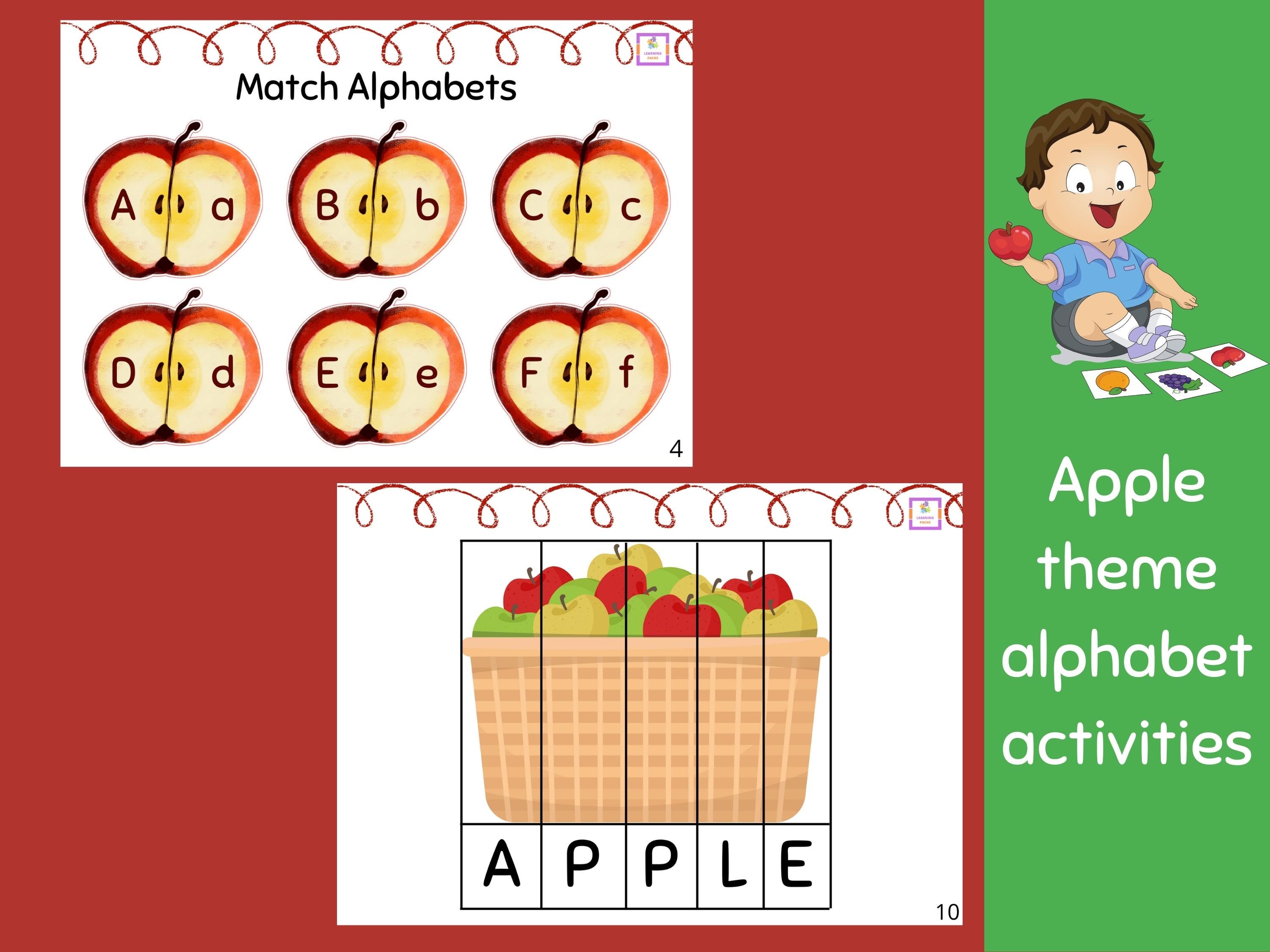 Apple Unit Study, Apple Theme Prek Busy Book, Preschool Curriculum ...