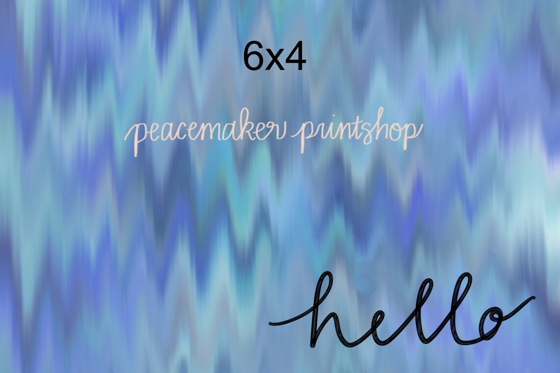 Blue Hello Card/print - Etsy