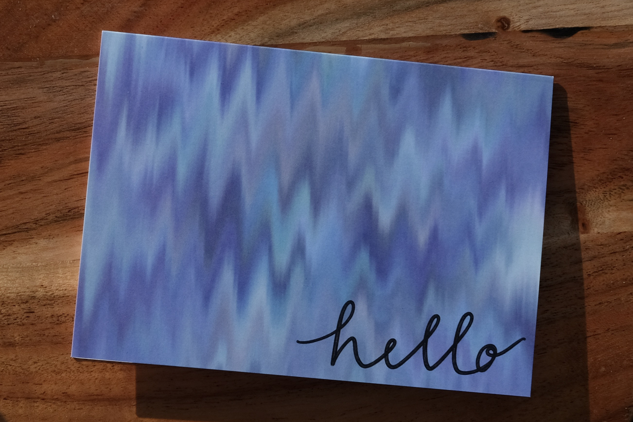 Blue Hello Card/print - Etsy