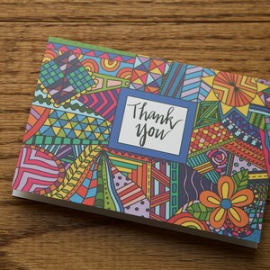 Doodle Thank You Card - Etsy