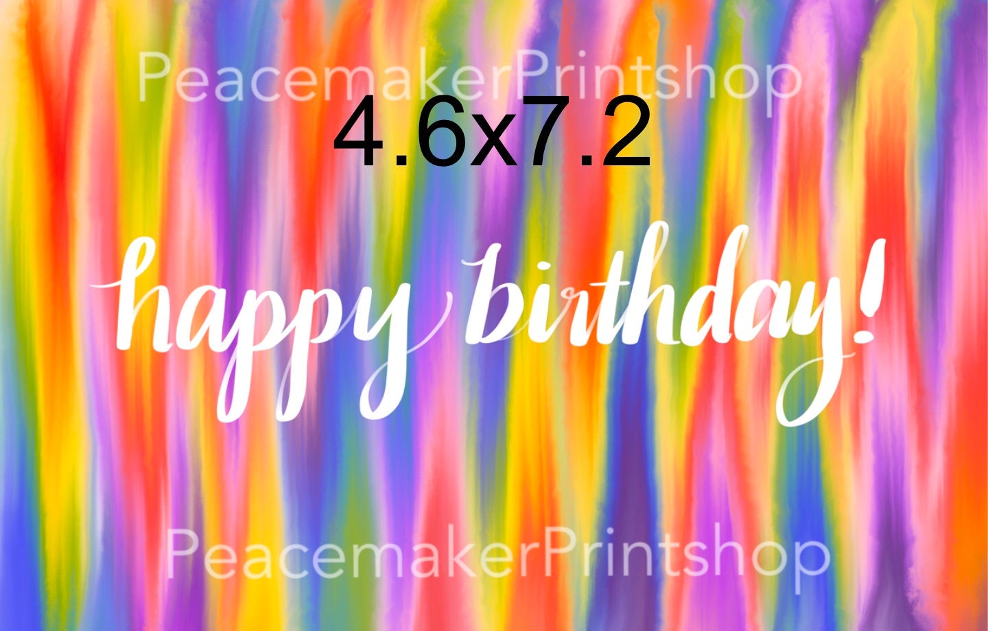 Colorful Happy Birthday Card/print - Etsy