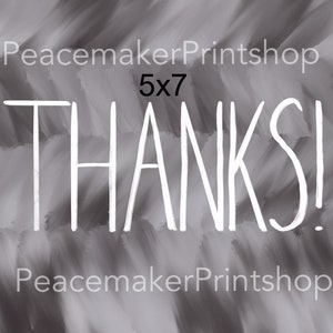 Gray Thanks Card - Etsy