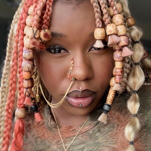 Gold Nose Chain Fake Nose Ring Gold Earrings - Etsy