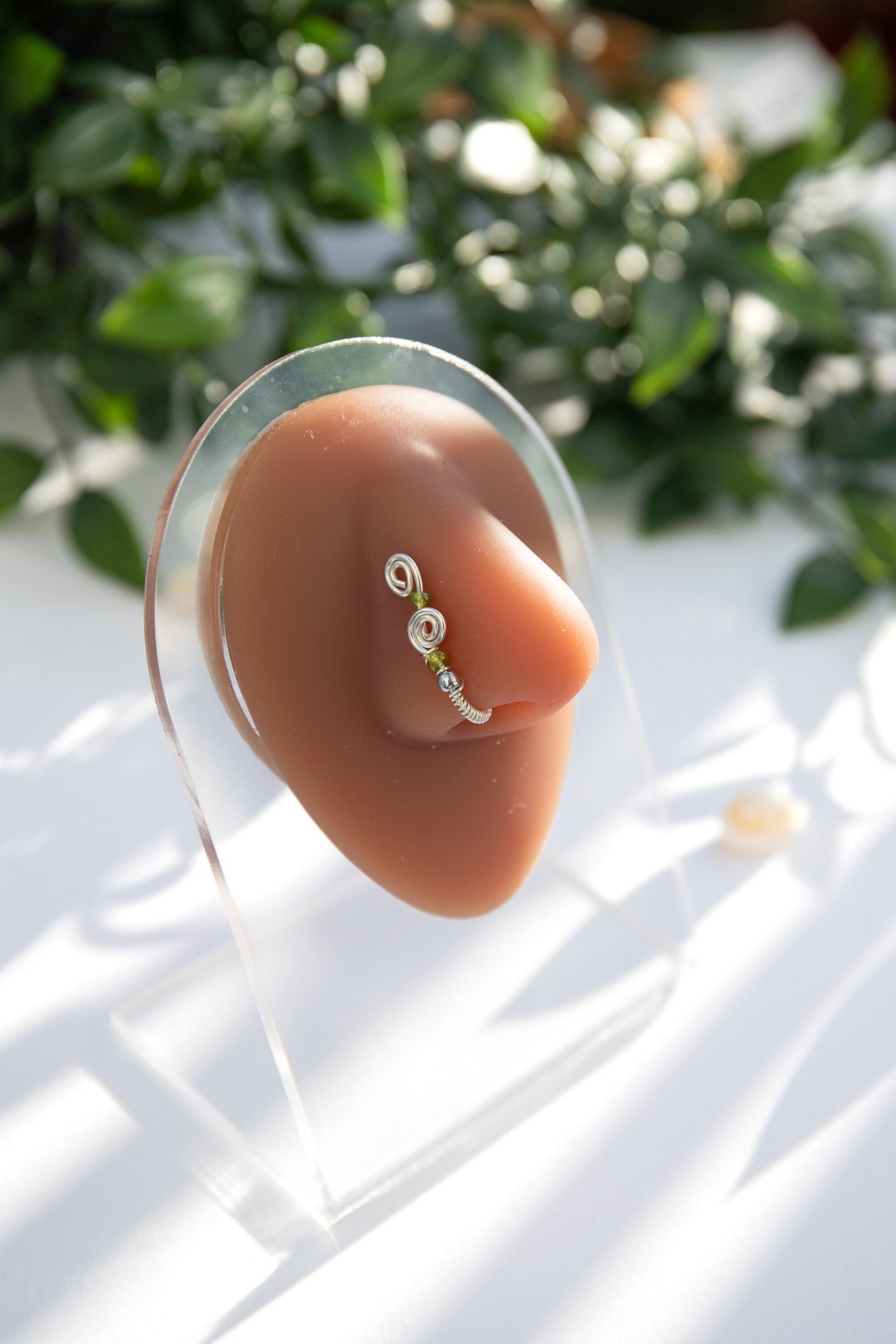 Fake Nose Ring in Gold Silver Non-pierced Jewellery - Etsy