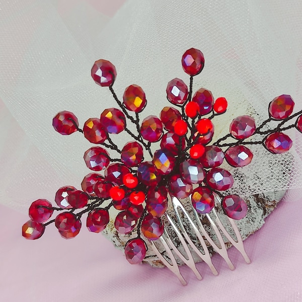 Red Hair Clips - Etsy UK