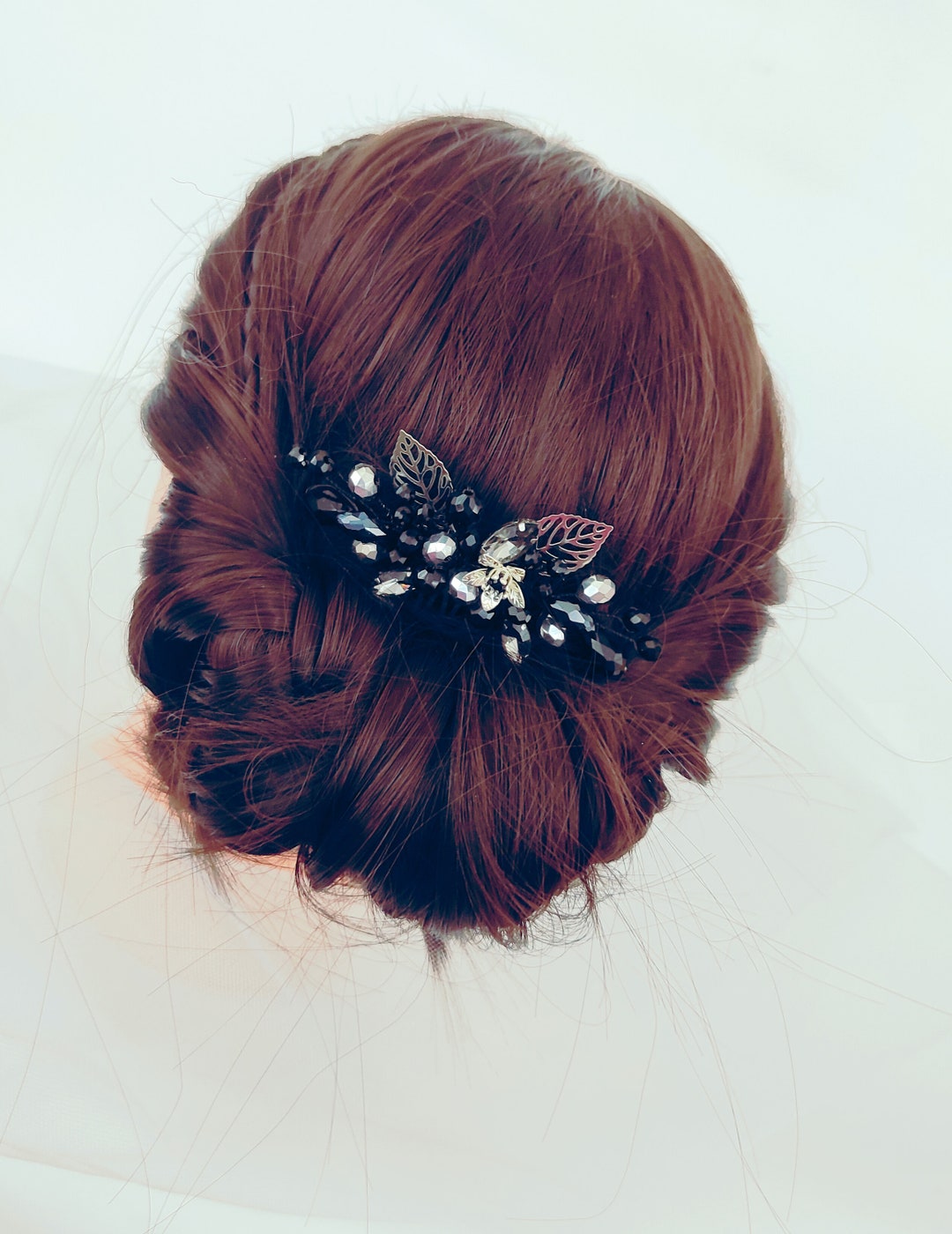 Crystal Hair Comb/black Crystal Hair Comb/ Prom Hair Comb/crystal Hair ...
