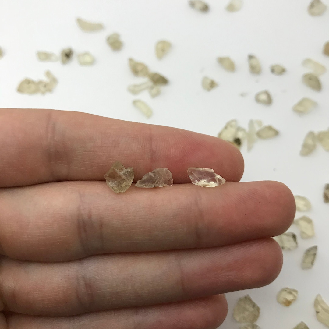 Three- Raw Utah Sunstone (yellow Labradorite) Crystal, Tiny Crystals, 5 ...