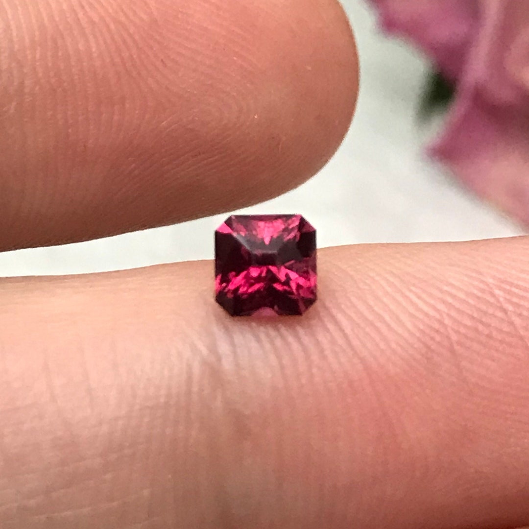 0.58 Carat Red Burma Spinel 4.43mm Square Cut, Precision Faceted ...