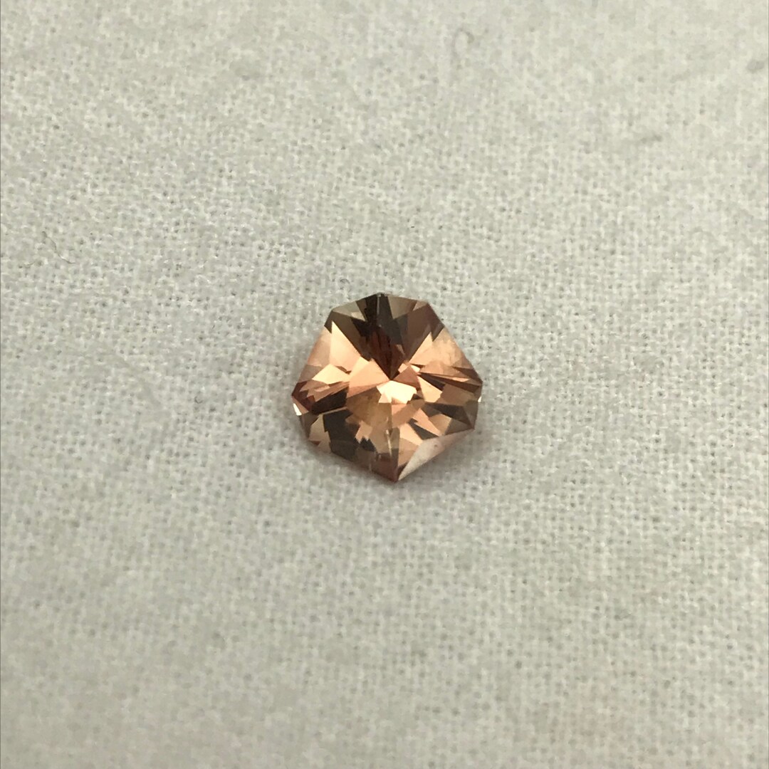 Light Orange Oregon Sunstone 1.39 Carat 7.8mm Custom Fancy Cut, Loose ...