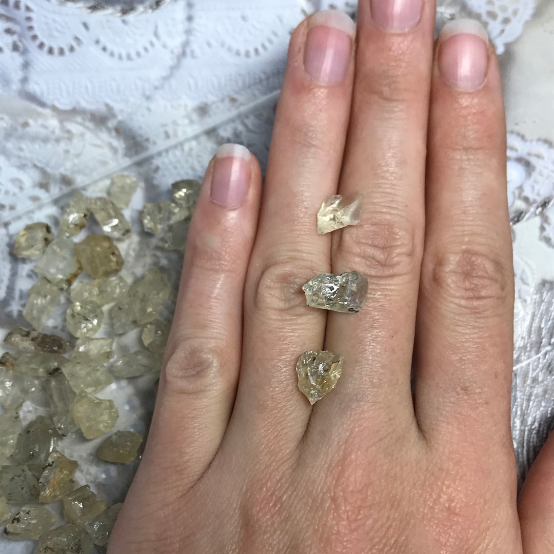 Three- Raw Utah Sunstone (yellow Labradorite) Crystal Approx 2 Carat ...