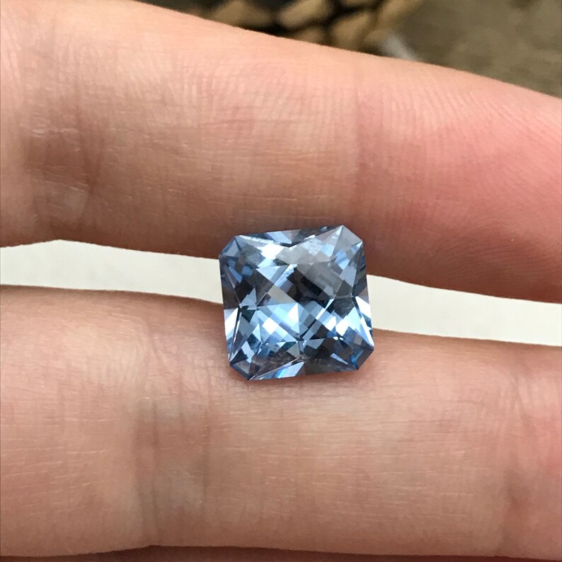 10mm Lab Created Blue Spinel 5.24 Carat Precision Square Cut | Etsy