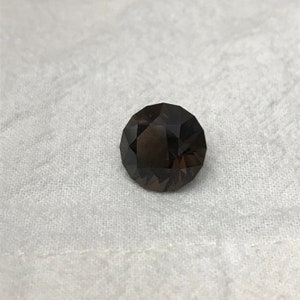 7.48 Carat Apache Tear 13mm Round Brilliant Cut, Faceted Loose, Dark ...