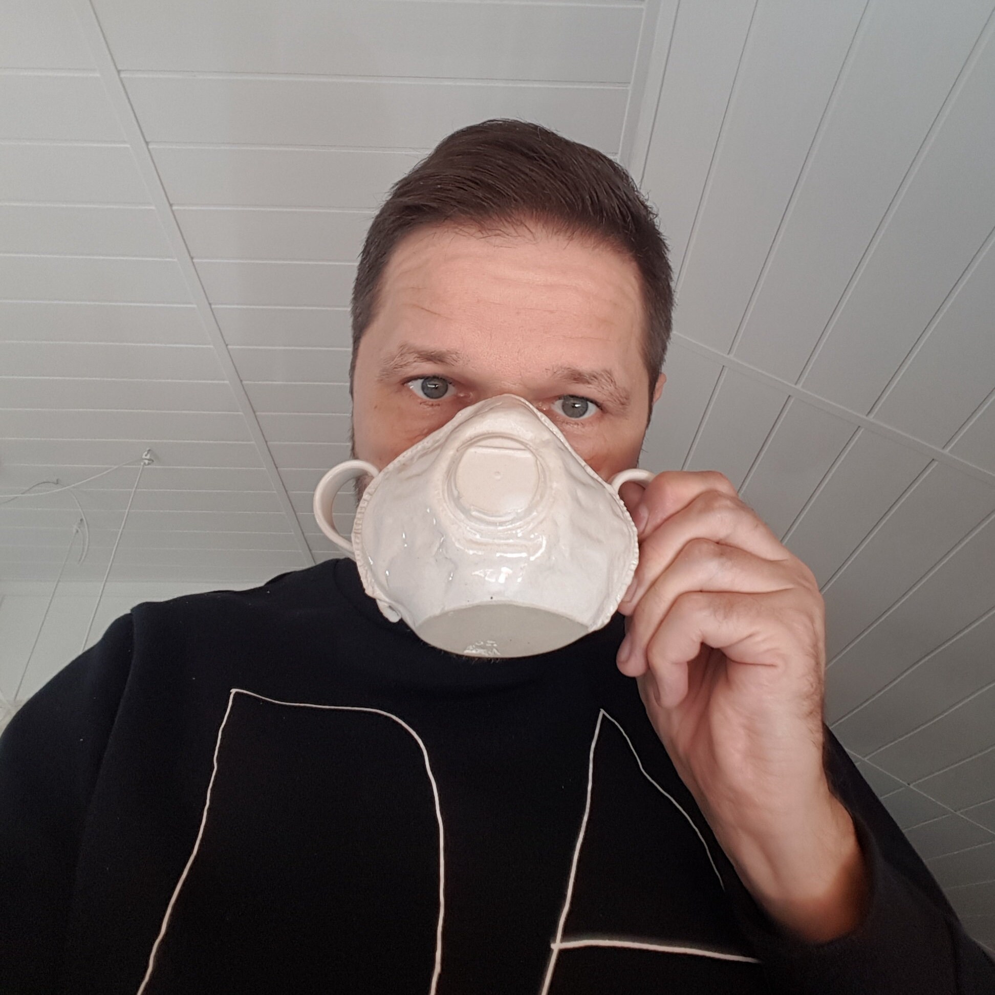 Ceramic Mask Mug, Funny Covid Mask Mug, Respirator Mask Replica - Etsy ...