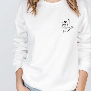 Love Sweatshirt Love Sign Sweater Sign Language Valentines - Etsy