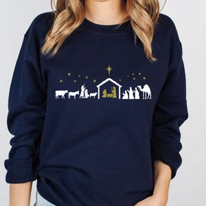Nativity Sweatshirt Christmas Sweatshirt Jesus Sweatshirt - Etsy UK