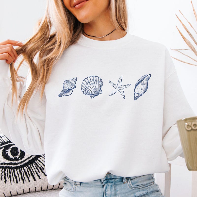 Seashell Sweater Vintage - Etsy UK