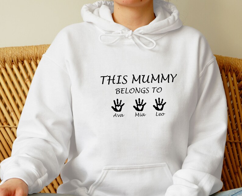 This Mummy Belongs Custom Mama Hoodie Personalised Mum - Etsy