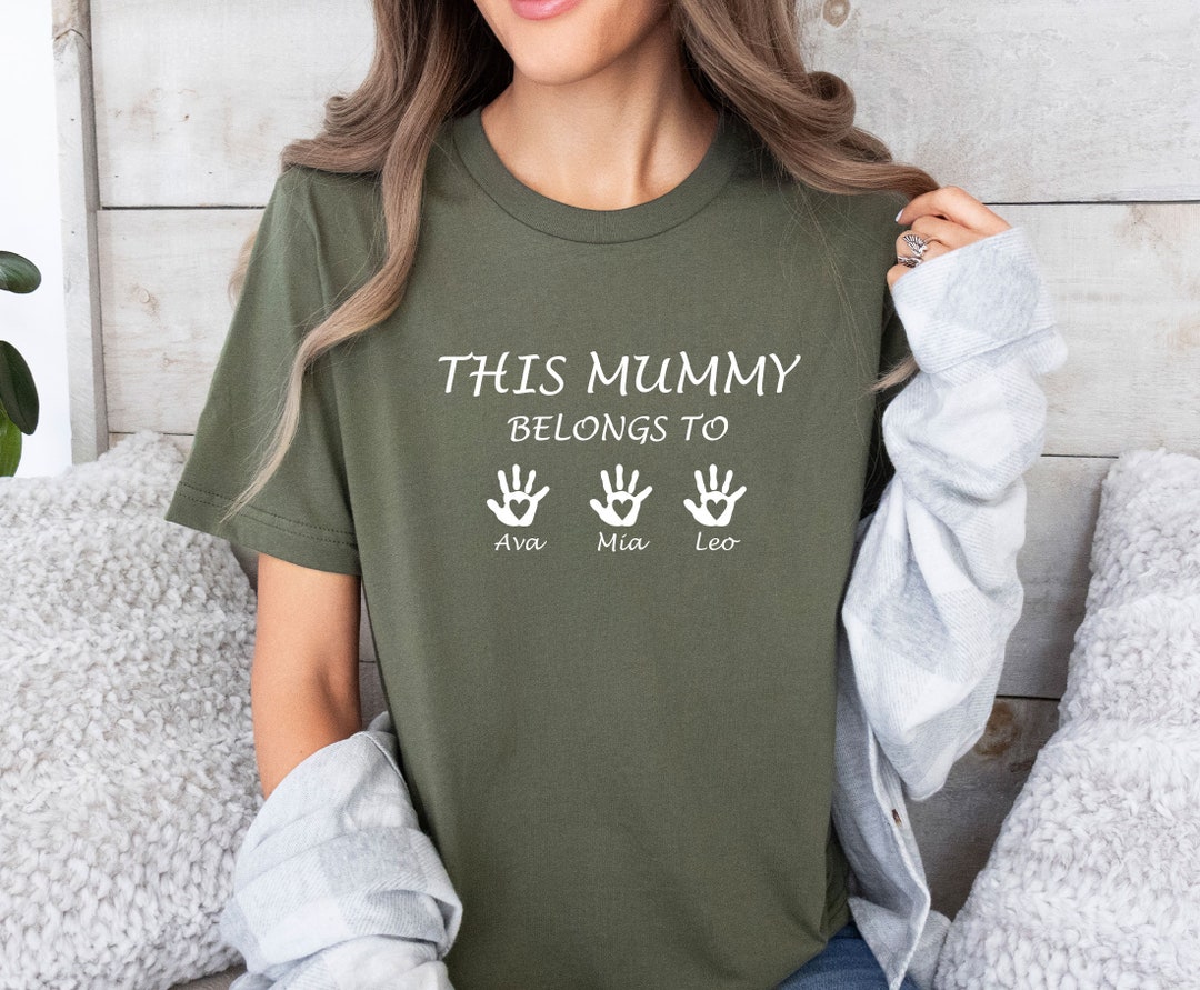 Mummy Shirt, Custom Mum T-shirt, Personalised Mum, This Mummy Belongs ...