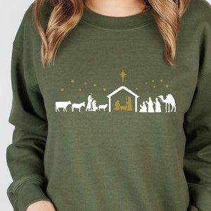 Nativity Sweatshirt Christmas Sweatshirt Jesus Sweatshirt - Etsy UK