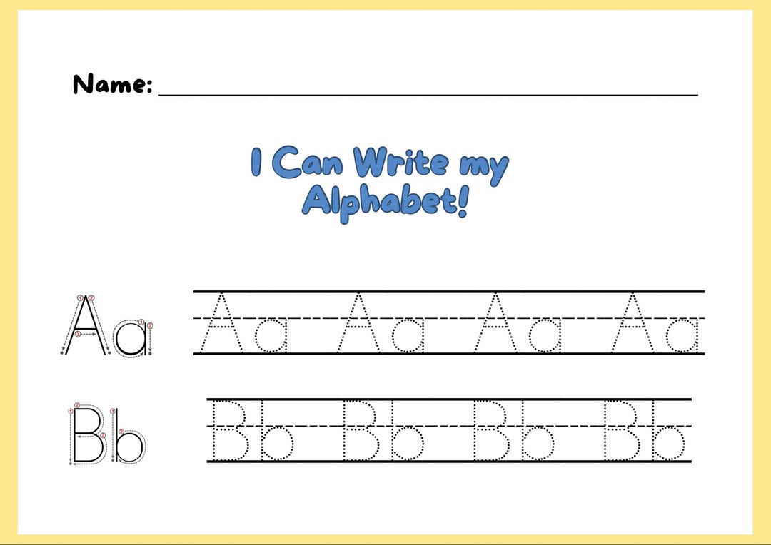 I Can Write My Alphabet! Digital Download - Etsy