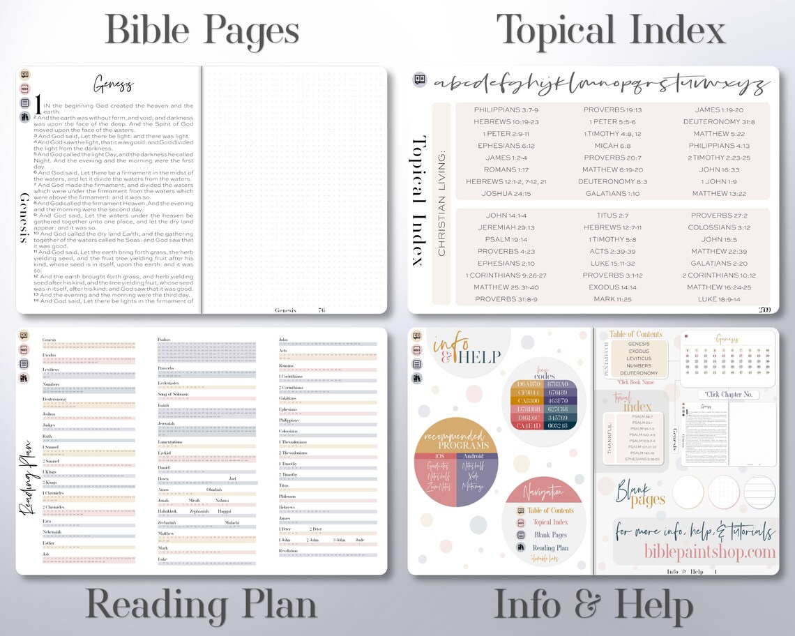 Digital Journaling Bible KJV Noted Bible Journal for - Etsy