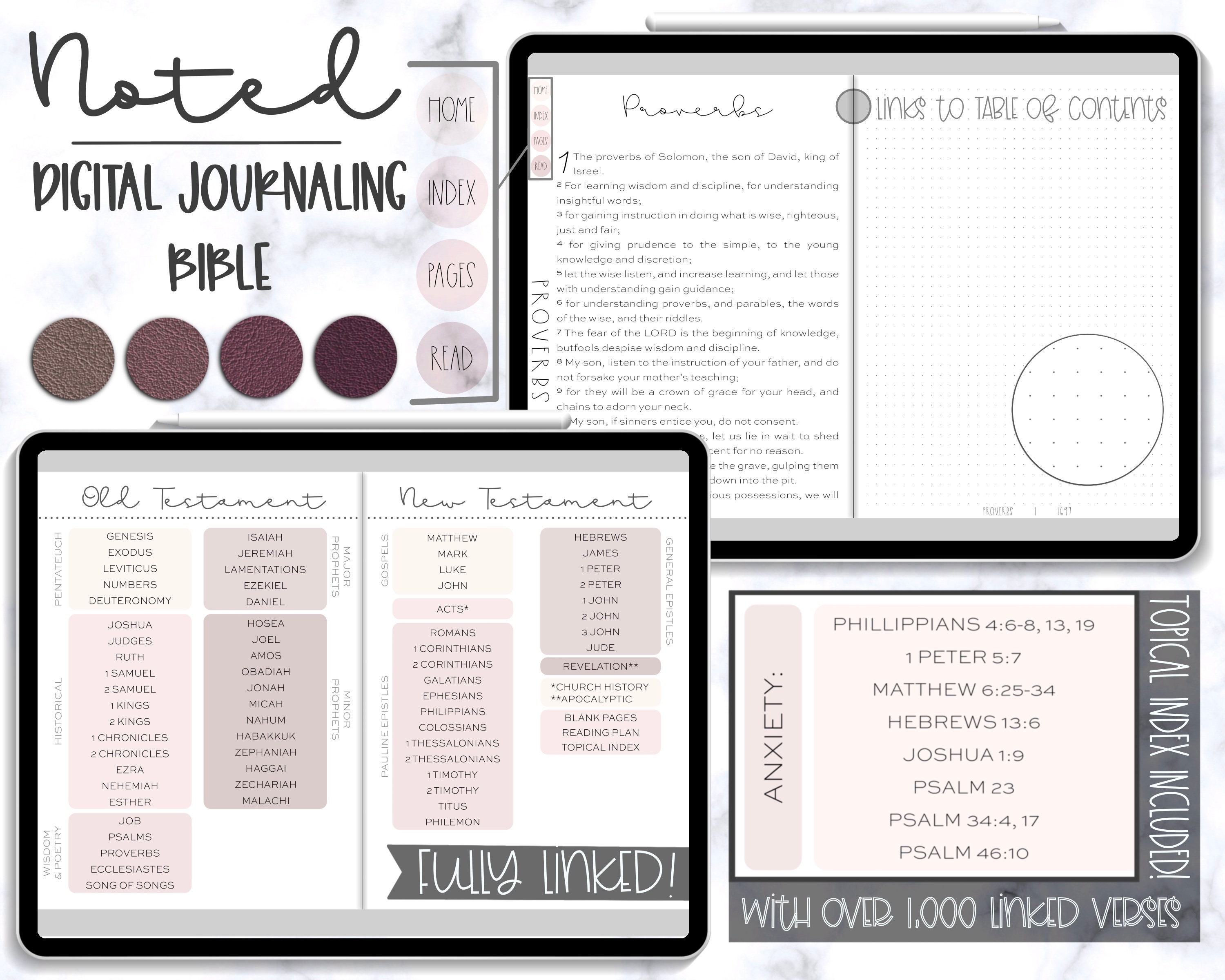 Digital Journaling Bible ASV Noted Bible Journal for - Etsy