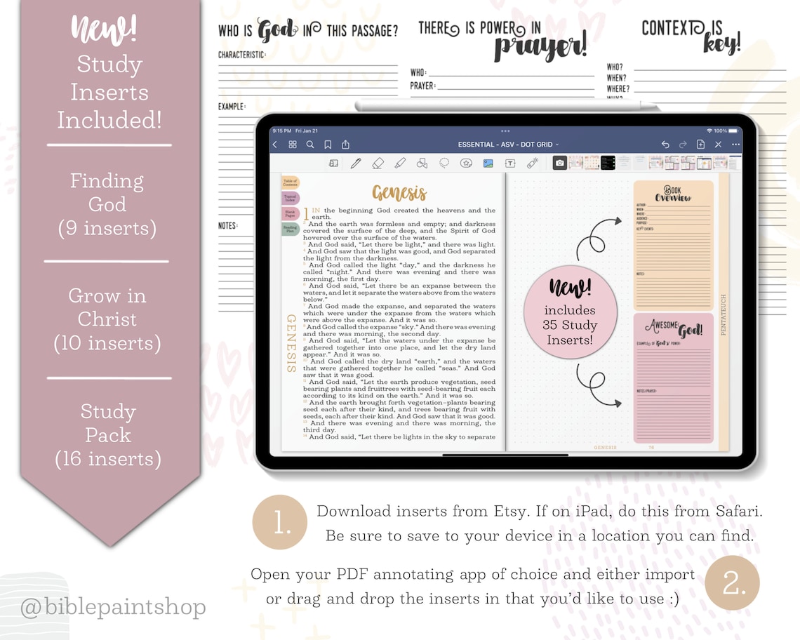 Digital Journaling Bible ASV Essential Bible Journal for - Etsy