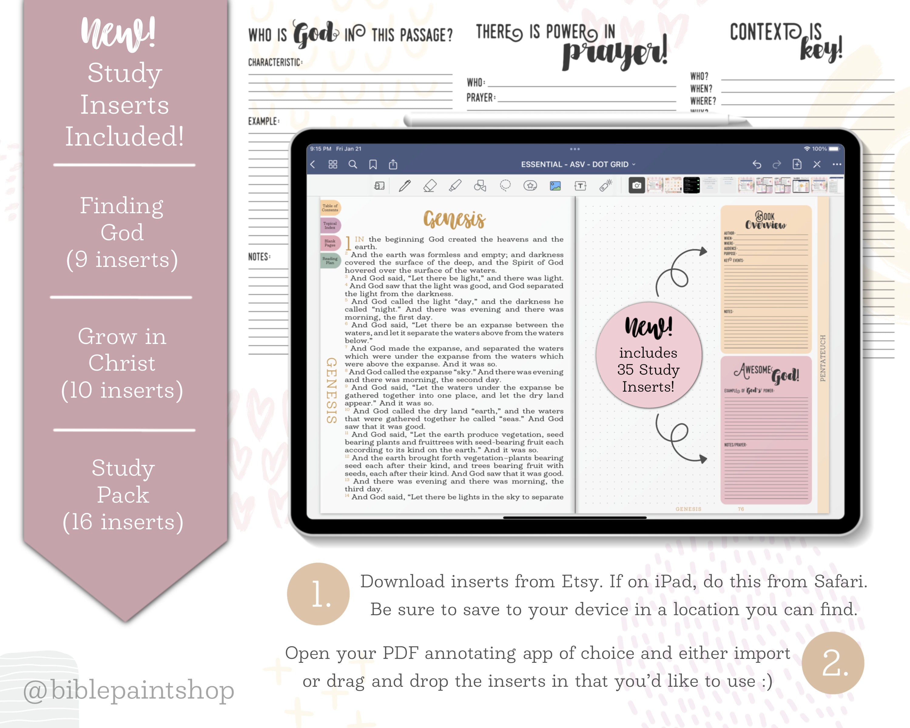 Digital Journaling Bible KJV Bible Essential Bible - Etsy