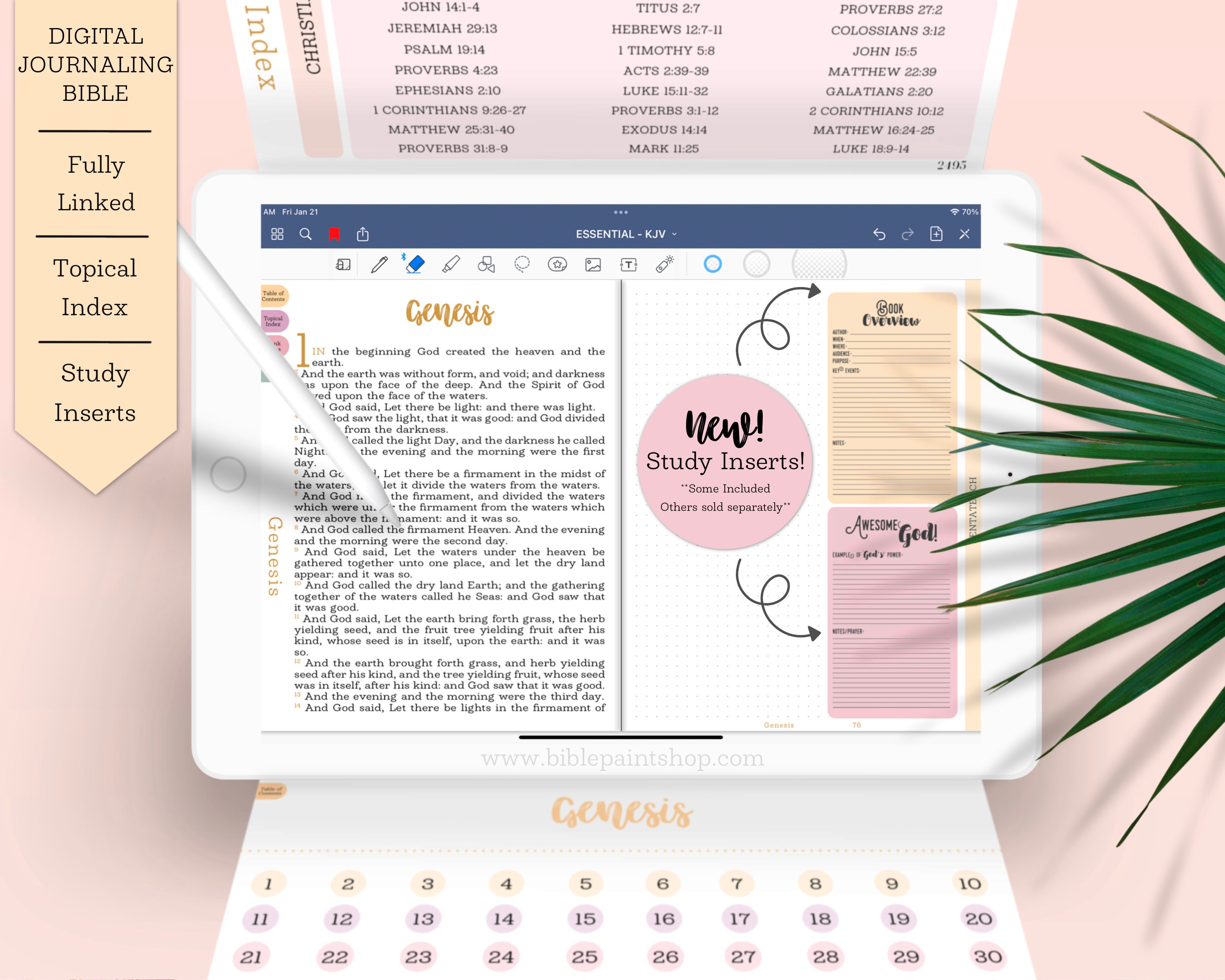 Digital Journaling Bible | KJV Bible | Essential | Bible Journal for ...