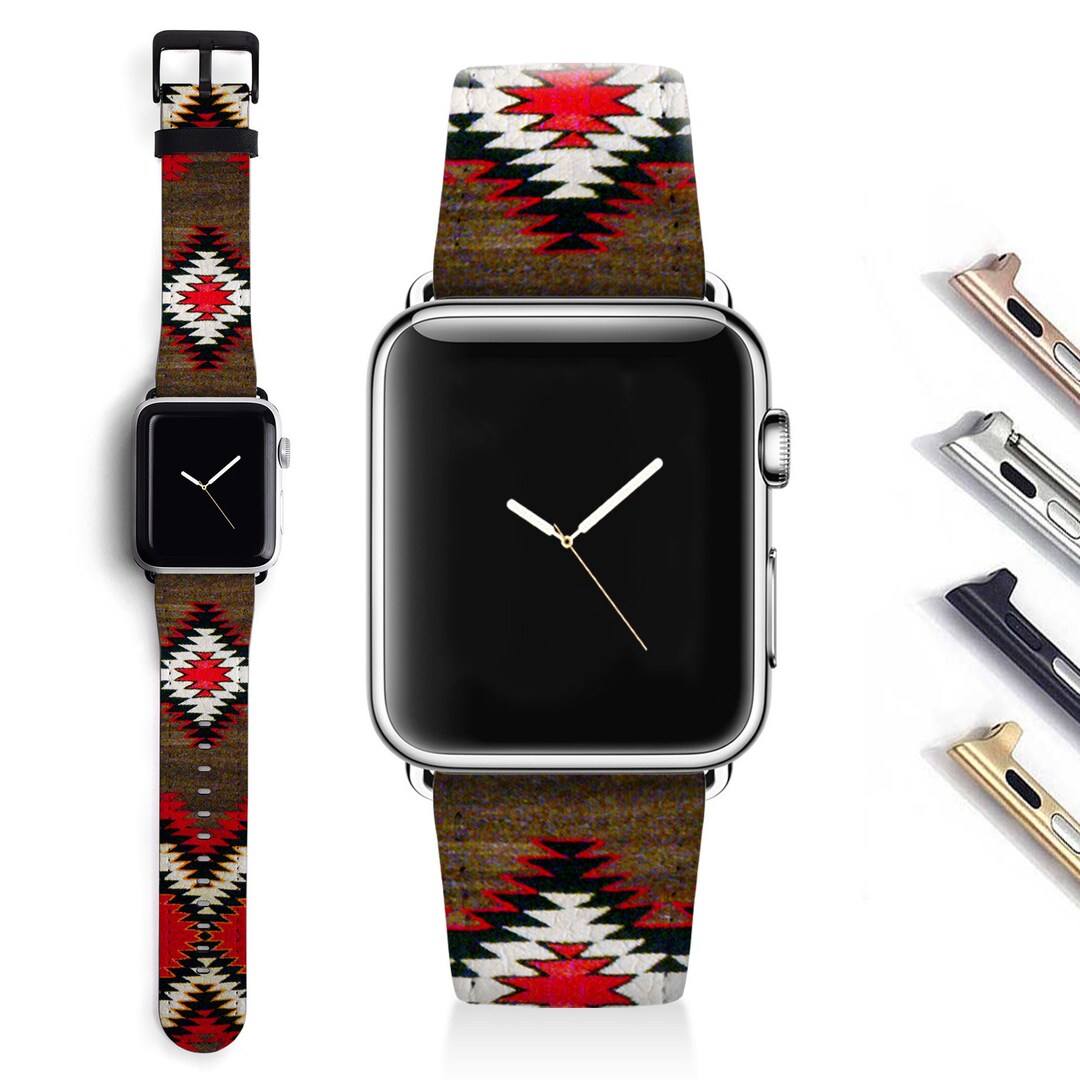 Navajo Boho Apple Watch Band 41mm Women, Apple Watch Strap, Brown White ...