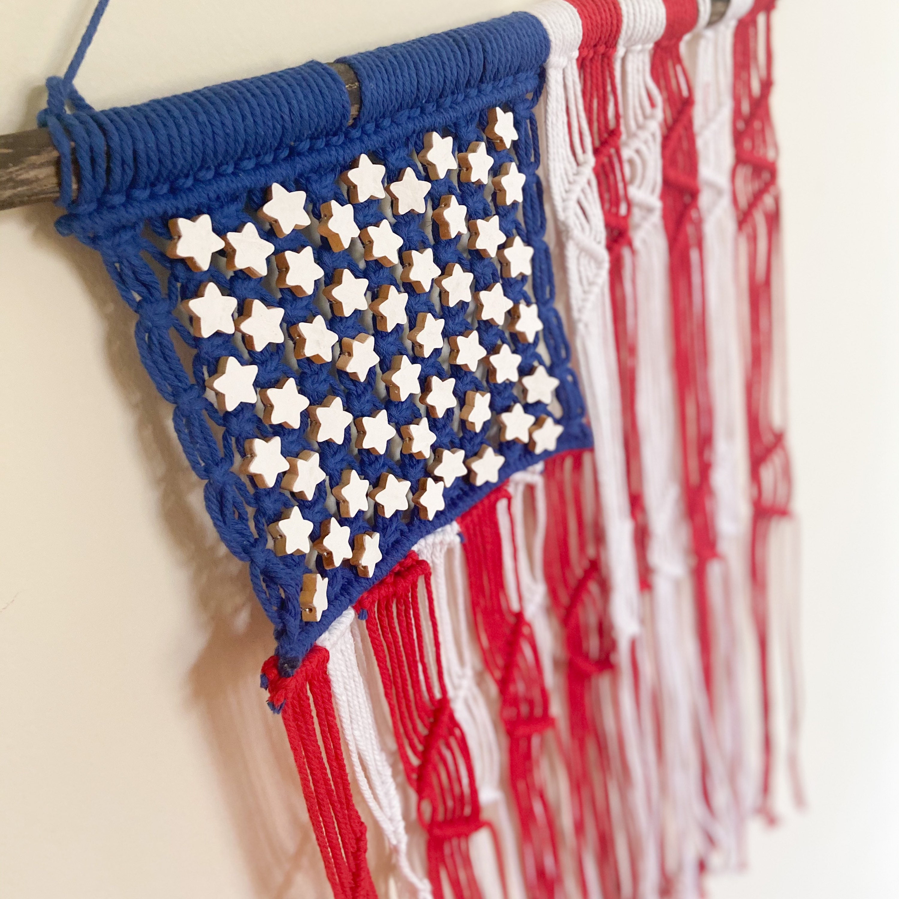 American Flag Macrame - Etsy