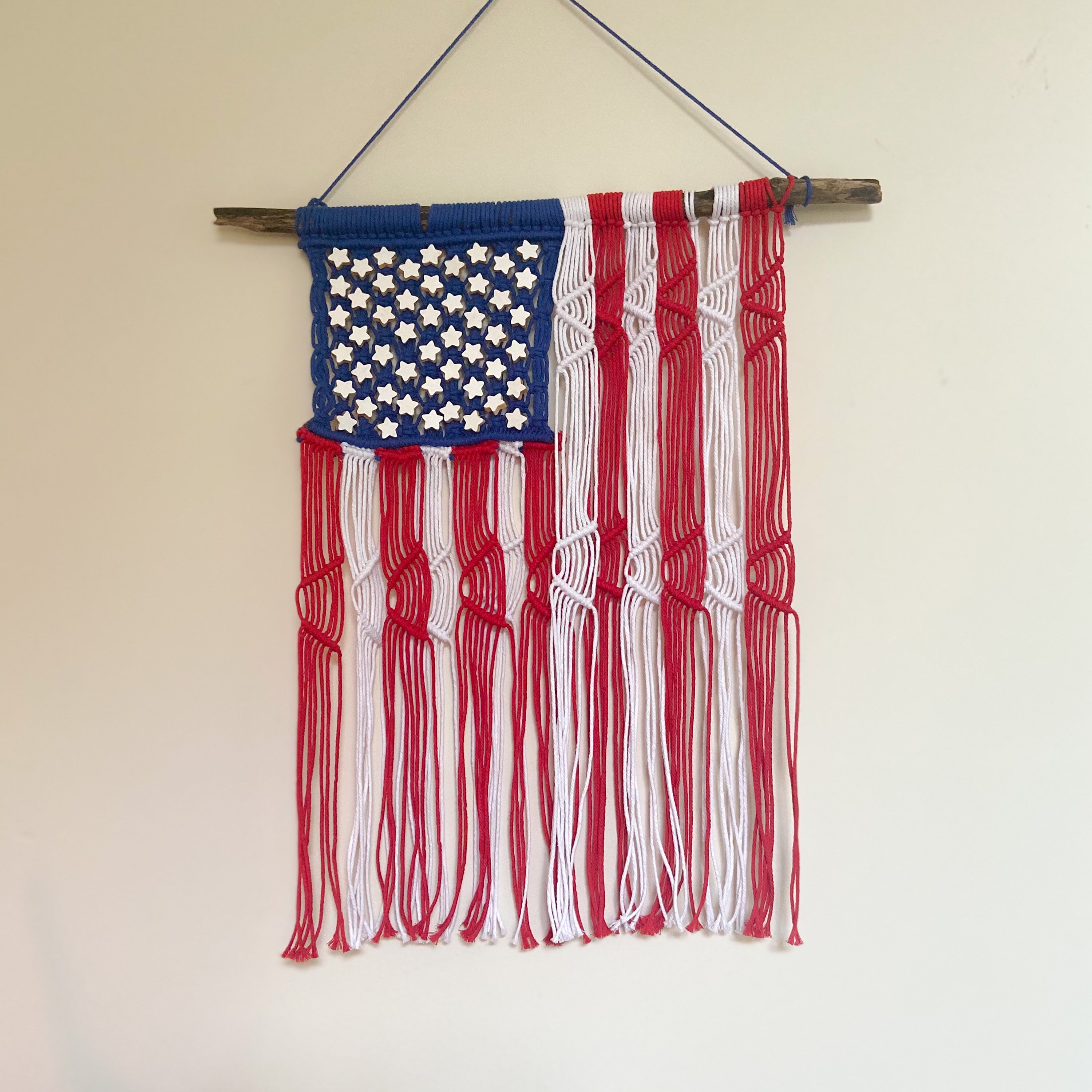 American Flag Macrame - Etsy