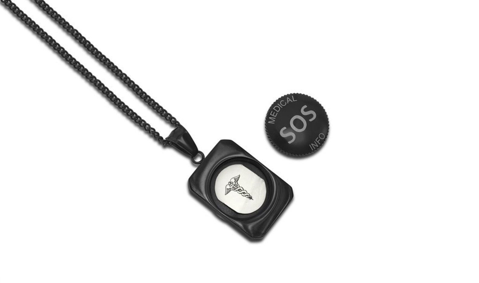 Unisex Medi Safe SOS Pendant Necklace, Medical Alert, Medic ID ...