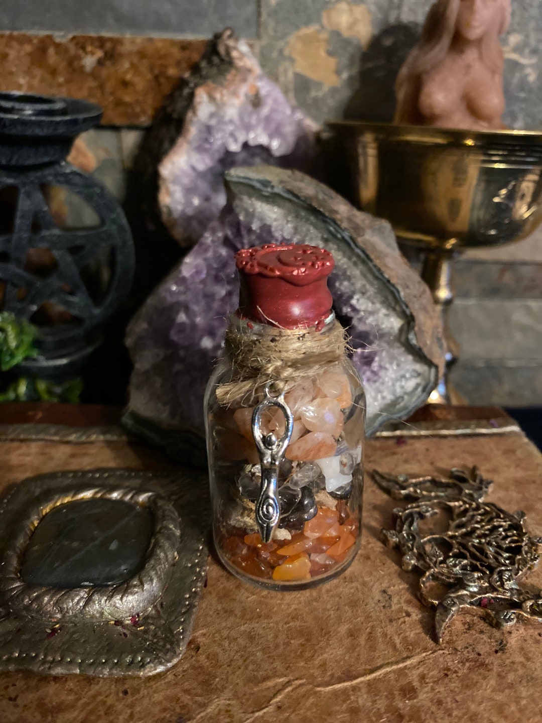 Spelljars Sacred Feminine divine Witch, Vial, Witchcraft, Esoteric ...