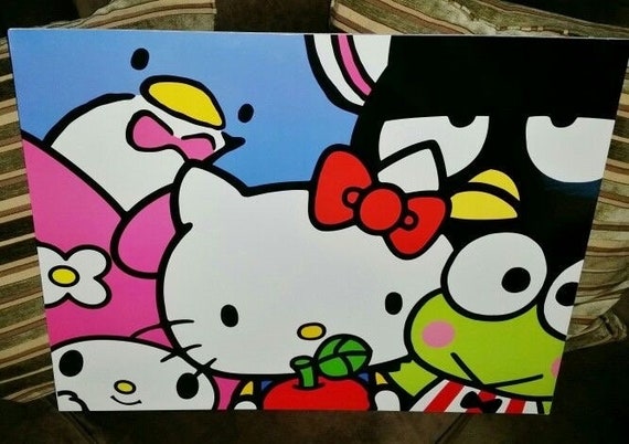 Hello Kitty Canvas Painting Sanrio Hello Kitty Hueforge Art By 3djd