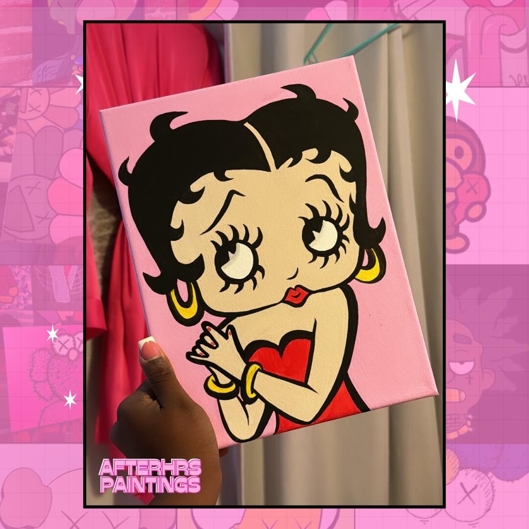 Custom 11x14 Betty Boop Painting – Classic Glam Meets Vintage Charm - Etsy