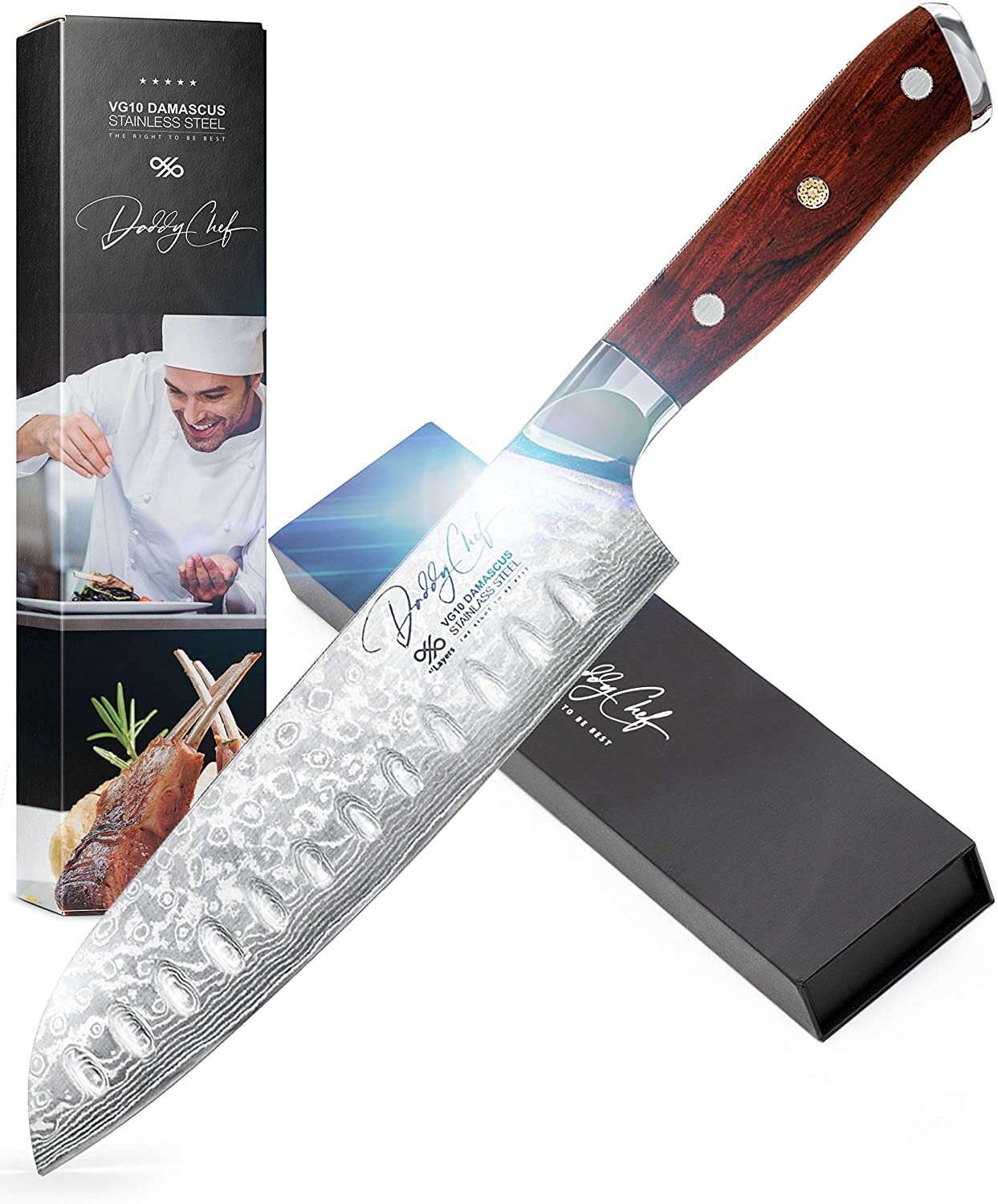 Chef Knife Santoku Knife Cooking Knife Japanese Knife Damascus - Etsy