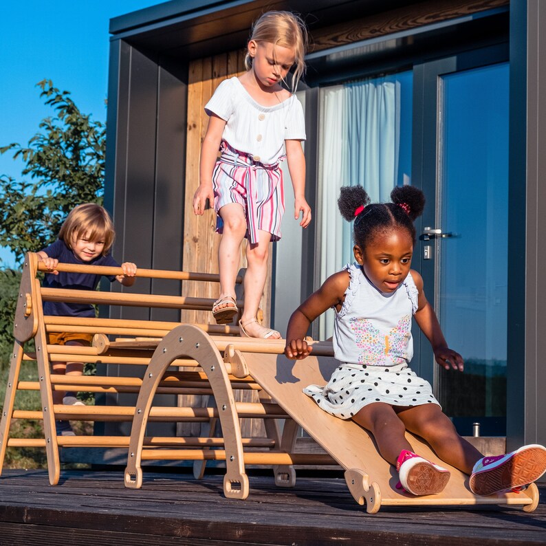 Climbing Montessori Furniture Climbing Gym Wooden Play Set 3 - Etsy
