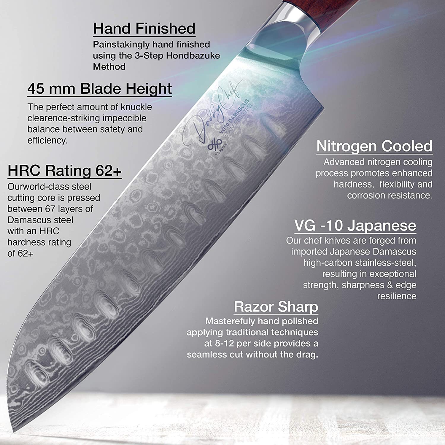 Chef Knife Santoku Knife Cooking Knife Japanese Knife Damascus - Etsy