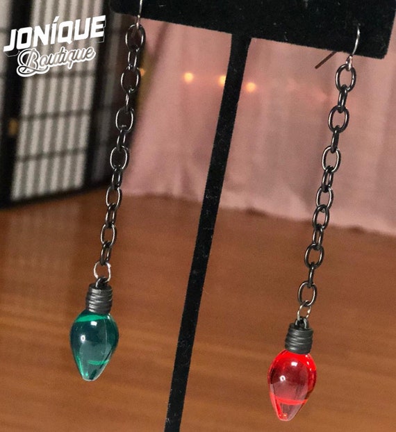 Light up christmas light earrings store