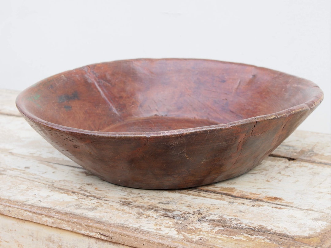 Indian Ethnic Wooden Centerpiece Plate, Tribal Fruit Plate in Solid ...