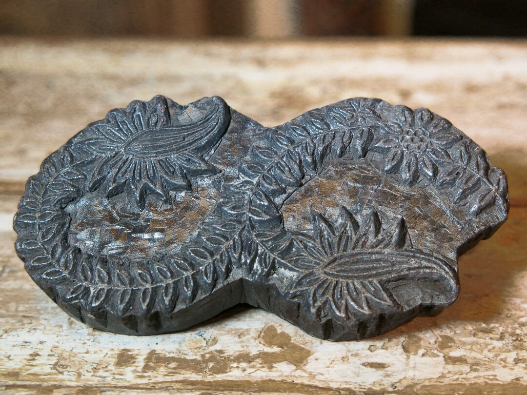 Old Print Block Stamp, Screen Printing, Lithography, Fabric Stamp ...