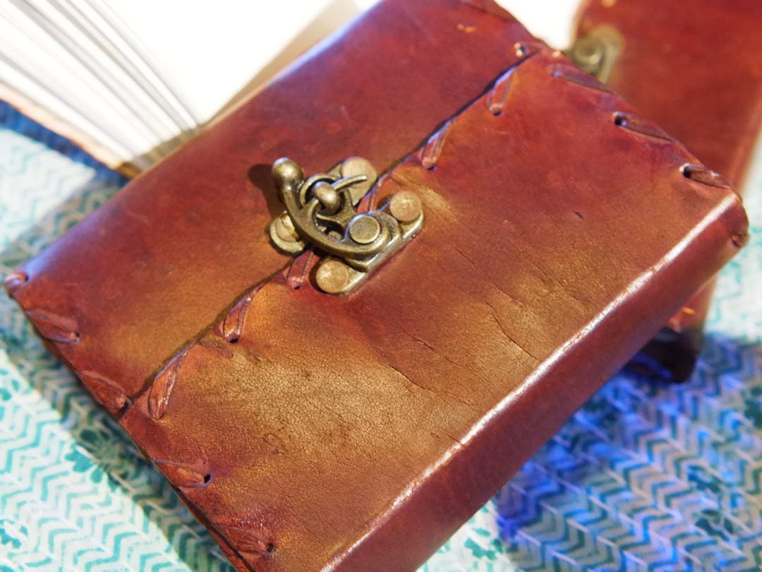 Indian Padlock Leather Notebook - Etsy