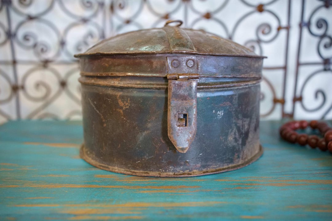 Antique Indian Metal Box - Etsy