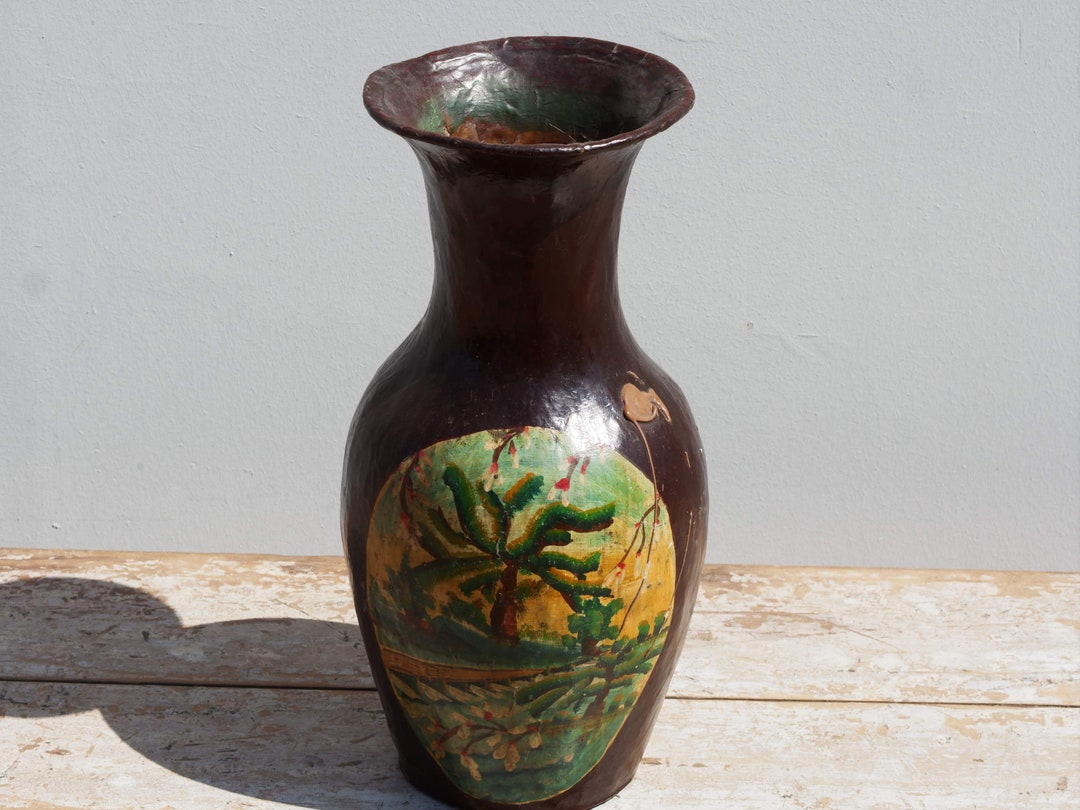 Chinese Papier-mâché Vase Cod.vcc1 - Etsy