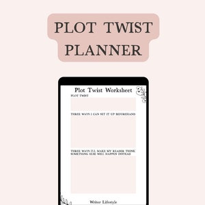 Plot Twist Worksheet, Novel Plotting Planner Printable, Plot Template ...